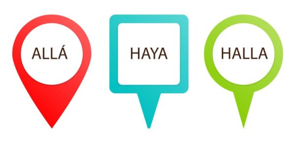 Diferencias entre "allá", "haya", "halla" - Taronja School